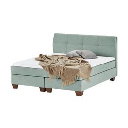 SKAGEN BEDS Boxspringbett Vegg - blau - Materialmix - 165 cm - 112,5 cm - Möbel Kraft