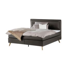 Möbel Kraft Boxspringbett - braun - Materialmix - 140 cm - 118 cm - Möbel Kraft