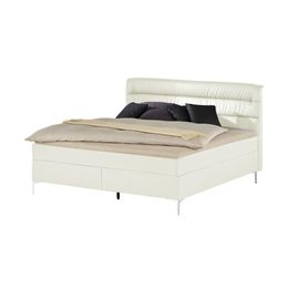 Möbel Kraft Boxspringbett - weiß - Materialmix - 208 cm - 122 cm - Möbel Kraft