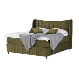 Kings and Queens Boxspringbett Uldur - grün - Materialmix - 194 cm - 122 cm - Möbel Kraft