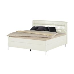 Möbel Kraft Boxspringbett - weiß - Materialmix - 168 cm - 122 cm - Möbel Kraft