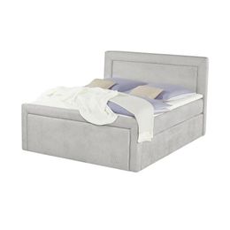 Jette Home Boxspringbett Jette Frame - grau - Materialmix - 204 cm - 129 cm - Möbel Kraft