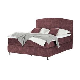 Kings and Queens Boxspringbett Skyer - rot - Materialmix - 184 cm - 132 cm - Möbel Kraft