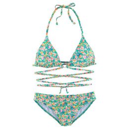 Buffalo Triangel-Bikini mit modischem Bindeband 40 - Cup C/D Cup C/D 40 Verspieltes, florales Design