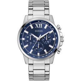 Guess Herren Multifunktionsuhr &raquo;WALKER&laquo; Quarzuhr, Armbanduhr, Herrenuhr, Datum, Wochentag, Edelstahlarmband silber