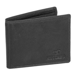 Geldbörse Mustang "Udine", schwarz, Leder, Basic, Kleinlederwaren, aus Leder mit Reißverschluss-Innenfach