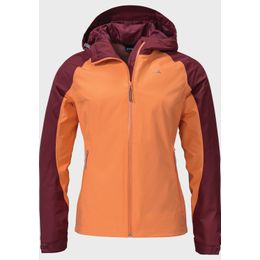 Schöffel Outdoorjacke SCHÖFFEL "Jacket Wamberg L", Damen, Gr. 46, rot (2965, rot), Oberstoff : Aussenseite 100% Polyester ( Membran Polyurethan) Futter : 100% Polyester, sportlich, regular fit, hoch geschlossener Ausschnitt, Langarm, Jacken