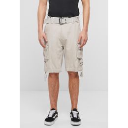 Cargoshorts Brandit "Brandit Herren Savage Vintage Cargo Shorts", Herren, Gr. 4XL, US-Größen, weiß, 100% Baumwolle, loose fit, Hosen