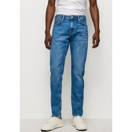 Slim-fit-Jeans Pepe Jeans "HATCH REGULAR", Herren, Gr. 33, Länge 34, blau (blau used), Denim/Jeans, Obermaterial: 99% Baumwolle, 1% Elasthan, casual, slim fit, Jeans, mit Stretchanteil