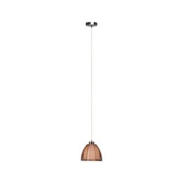 Brilliant Lampe Relax Pendelleuchte 20cm bronze/chrom 1x A60, E27, 60W, g.f. Normallampen n. ent. In der H&ouml;he einstellbar / Kabel k&uuml;rzbar F&uuml;r LED-Leuchtmittel geeignet