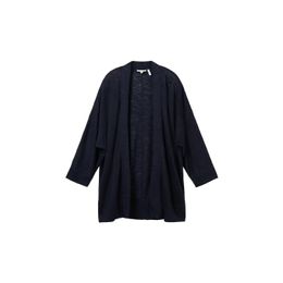 Tom Tailor Damen Cardigan mit LENZING™ ECOVERO™, blau, Uni, Gr. XS