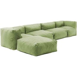 Modulares Ecksofa mit 2 Sesseln, 2 Ecken und 1 Kaktus-Hocker - Mixi