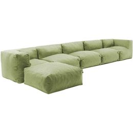 Modulares Ecksofa mit 3 Sesseln, 2 Ecken und 1 Kaktus-Hocker - Mixi