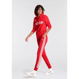 Sporthose adidas Sportswear "W 3S FL C PT", Damen, Gr. S, N-Gr, rot (better scarlet), Obermaterial: 78% Baumwolle, 22% Polyester, sportlich, Hosen