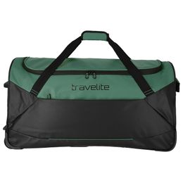 Reisetasche Travelite "BASICS mit Rollen", Gr. B/H/T: 71cm x 37cm x 37cm, grün, Tarpaulin, Taschen, Freizeittasche Sporttasche Wasserabweisend Kantenschutz