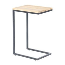 SonnenPartner - Lounge-Beistelltisch Cambridge 40x30 cm anthrazit Teakholz Lounge-Tisch