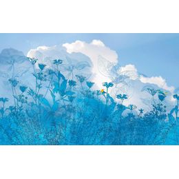 Vliestapete Komar "Digitaldruck Vlies - Blue Sky - Größe 400 x 250 cm", bunt, B:400m L:250m, Vlies, Tapeten, Wohnzimmer, Schlafzimmer