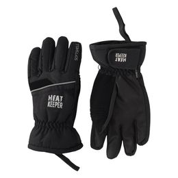 Skihandschuhe HEATKEEPER "MEN SKI GLOVES PRO", Damen, Gr. S/M, schwarz, Obermaterial: 60% Polyester, 40% Polyurethan, sportlich, Handschuhe, Thermo-Handschuhe mit höchstem Komfort