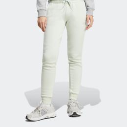 Sporthose adidas Sportswear "W 3S FL C PT", Damen, Gr. L, N-Gr, grün (linen grün), Obermaterial: 78% Baumwolle, 22% Polyester, sportlich, Hosen