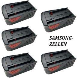 TRADESHOP 5x Trade-shop Li-Ion Akku, 36V / 4000mAh für Hilti Bohrhammer Schlagbohrmaschine Akkuschrauber Bohrmaschine ersetzt B36 B-36 B-36-V B36 Battery