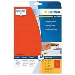 Herma Farbige Multifunktionsetiketten 4552 Rot Rechteckig 105 x 37 mm 20 Blatt à 16 Etiketten