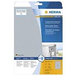 Herma Typenschild-Etiketten 4593 Silber Rechteckig DIN A4 210 x 297 mm 10 Blatt à 1 Etikett