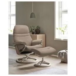 Relaxsessel stressless "Sunrise", beige (beige q2 faron), B:79cm H:103cm T:73cm, Leder BATICK: BATICK ist ein leicht korrigiertes, durchgefärbtes und genarbtes Möbelleder, bei dem die meisten Unebenheiten und Spuren in der Regel entfernt wurden., Leder PALOMA: PALOMA ist ein durchgefärbtes Semianilin-Möbelleder mit natürlicher Narbung., ROHLEDER Stoff Q2 FARON: Ein fester zuverlässiger Bouclu00e9 