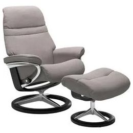 Relaxsessel stressless "Sunrise", grau (grau jasmine), B:79cm H:103cm T:73cm, Leder BATICK: BATICK ist ein leicht korrigiertes, durchgefärbtes und genarbtes Möbelleder, bei dem die meisten Unebenheiten und Spuren in der Regel entfernt wurden., Leder PALOMA: PALOMA ist ein durchgefärbtes Semianilin-Möbelleder mit natürlicher Narbung., ROHLEDER Stoff Q2 FARON: Ein fester zuverlässiger Bouclu00e9 mit