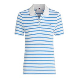 Tommy Hilfiger Poloshirt '1985' Damen Gr&ouml;&szlig;e L hellblau / wei&szlig;