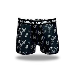 Unabux Boxer ' BLACK WHITE RABBIT ' Herren Gr&ouml;&szlig;e L schwarz / wei&szlig;