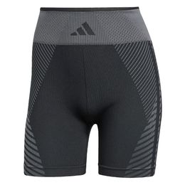 adidas Performance Sportshorts 'Knitted Training 5"' Damen Größe M/L stone / schwarz