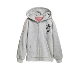 Desigual Sweatjacke M&auml;dchen Gr&ouml;&szlig;e 122/128 grau / dunkelpink / rot / schwarz