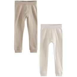 next Leggings Jungen Größe 104 creme / dunkelbeige