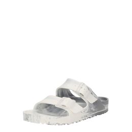 Birkenstock Pantolette 'Arizona Essentials' Damen Größe 40 silber / weiß