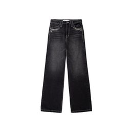 Bershka Jeans Damen Größe 32/34 black denim / transparent