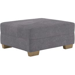 Hocker MR. COUCH "DuraSpring", grau (stripes 8629 stone), B:98cm H:44cm T:82cm, Stripes (92% Polyester / 8% Nylon), Hocker, Polsterhocker, Mit DuraSpring-Taschenfederkern, bis 140 kg belastbar