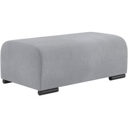 Hockerbank MR. COUCH "Sundance", grau (memphis 45 grau), B:123cm H:48cm T:73cm, Memphis (Grundgewebe - 100% Polyester; Nutzschicht- 90% Polyester / 10% Polyamide), Hocker, Polsterhocker, Mit DuraSpring-Taschenfederkern bis 140 kg belastbar