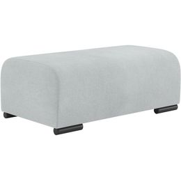 Hockerbank MR. COUCH "Sundance", grau (novaclean avanti 3 silber), B:123cm H:48cm T:73cm, Novaclean Avanti (100% Polyester), Hocker, Polsterhocker, Mit DuraSpring-Taschenfederkern bis 140 kg belastbar