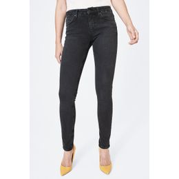 Skinny-fit-Jeans Harlem Soul "KAR-LIE", Damen, Gr. 26, Länge 32, grau, Material: 88% Baumwolle, 8, 5% Polyester, 3, 5% Elasthan, unifarben, casual, skinny fit, Jeans, mit Stretch-Anteil