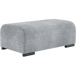 Hockerbank MR. COUCH "Sundance", silber (dolce 14 silber), B:123cm H:48cm T:73cm, Dolce (100% Polyester), Hocker, Polsterhocker, Mit DuraSpring-Taschenfederkern bis 140 kg belastbar