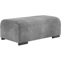 Hockerbank MR. COUCH "Sundance", grau (dolce 16 graphite), B:123cm H:48cm T:73cm, Dolce (100% Polyester), Hocker, Polsterhocker, Mit DuraSpring-Taschenfederkern bis 140 kg belastbar