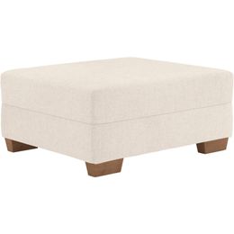 Hocker MR. COUCH "DuraSpring", beige (novaclean avanti 4 ecru), B:98cm H:44cm T:82cm, Novaclean Avanti (100% Polyester), Hocker, Polsterhocker, Mit DuraSpring-Taschenfederkern, bis 140 kg belastbar