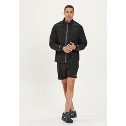 Laufjacke Endurance "Lessend", Herren, Gr. L, schwarz, 100% Polyester, unifarben, sportlich, lang, hoch geschlossener Ausschnitt, Langarm, Jacken, mit reflektierenden Elementen