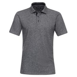 Poloshirt Casamoda "Casamoda Polo-Shirt uni", Herren, Gr. M, blau (graues dunkelblau), 70% Baumwolle, 30% Leinen, Shirts