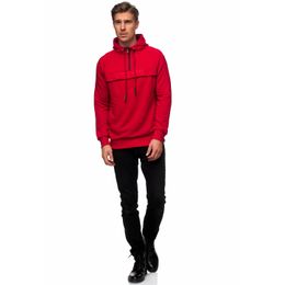 Kapuzensweatshirt Rusty Neal "Hoodie", Herren, Gr. XL, rot, 70% Baumwolle, 30% Polyester, meliert, casual, normal, ohne Ausschnitt, Sweatshirts, mit frontalem Marken-Schriftzug