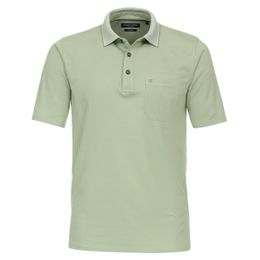 Poloshirt Casamoda "Casamoda Polo-Shirt uni", Herren, Gr. 4XL, grün (hellgrün), 55% Baumwolle, 45% Polyester, Shirts