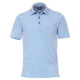 Poloshirt Casamoda "Casamoda Polo-Shirt uni", Herren, Gr. 4XL, blau (himmelblau), 55% Baumwolle, 45% Polyester, Shirts