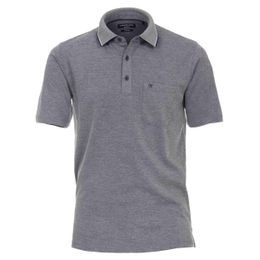 Poloshirt Casamoda "Casamoda Polo-Shirt uni", Herren, Gr. 4XL, blau (weißblau), 55% Baumwolle, 45% Polyester, Shirts