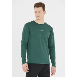 Langarmshirt Endurance "Toko", Herren, Gr. L, grün, 90% Polyester, 10% Elasthan, unifarben, sportlich, Rundhals, Langarm, Shirts, in dehnbarer Qualität dank 4-Wege-Stretch