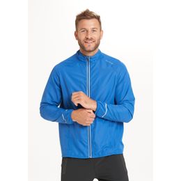 Laufjacke Endurance "Lessend", Herren, Gr. L, blau, 100% Polyester, unifarben, sportlich, lang, hoch geschlossener Ausschnitt, Langarm, Jacken, mit reflektierenden Elementen